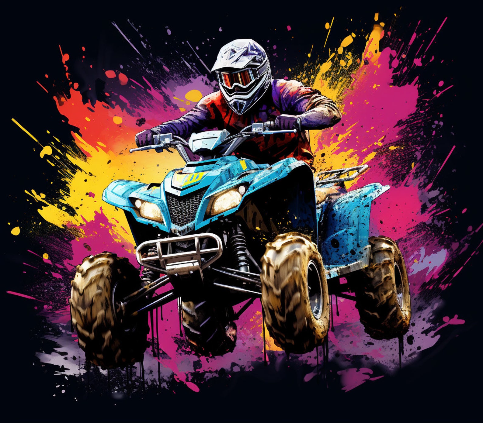 ATV 4 Wheeler off Road Motocross Racing PNG SVG Tumbler Printable ...