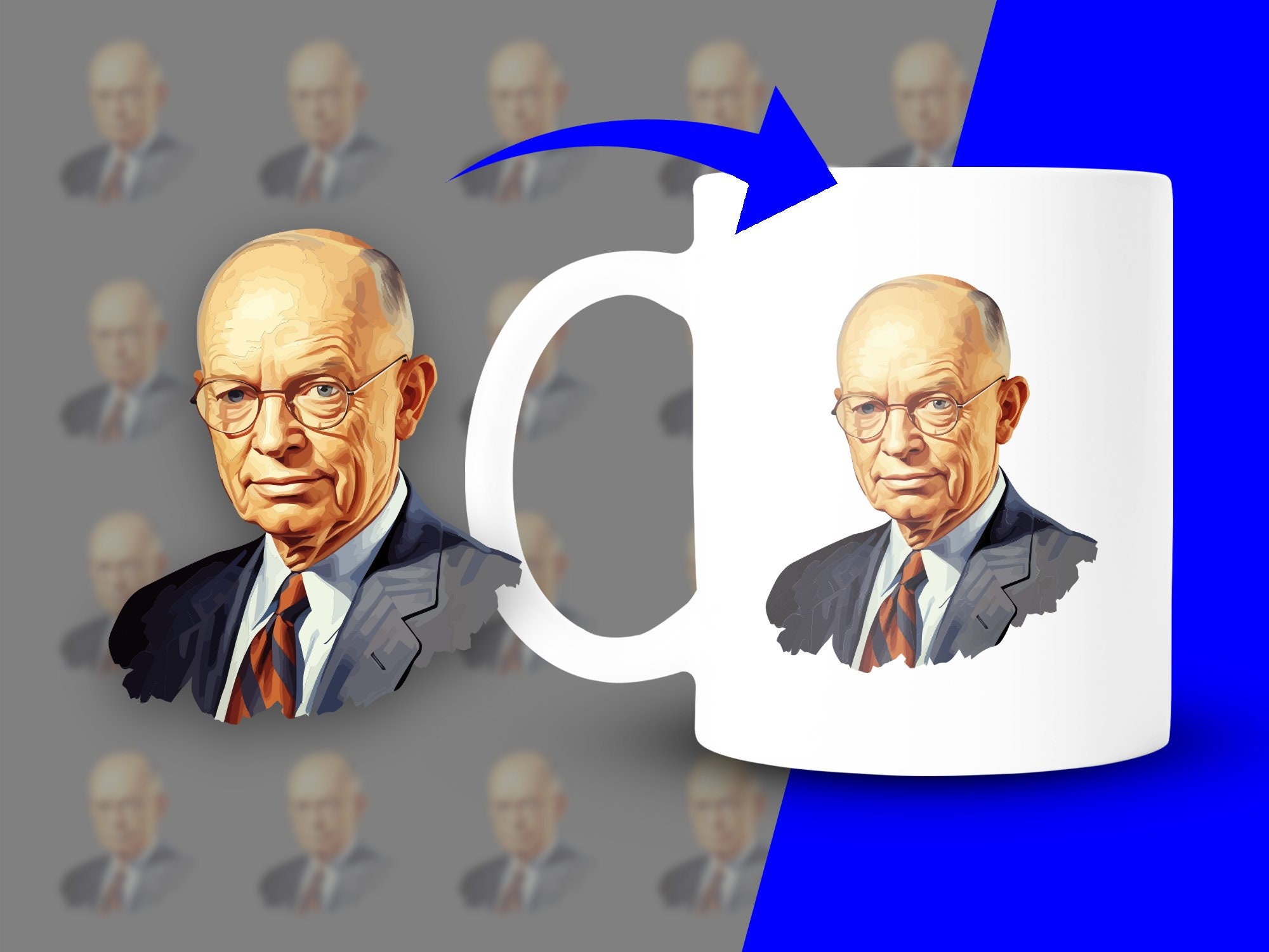President Dwight D Eisenhower SVG PNG Clipart Sublimation Transparent ...