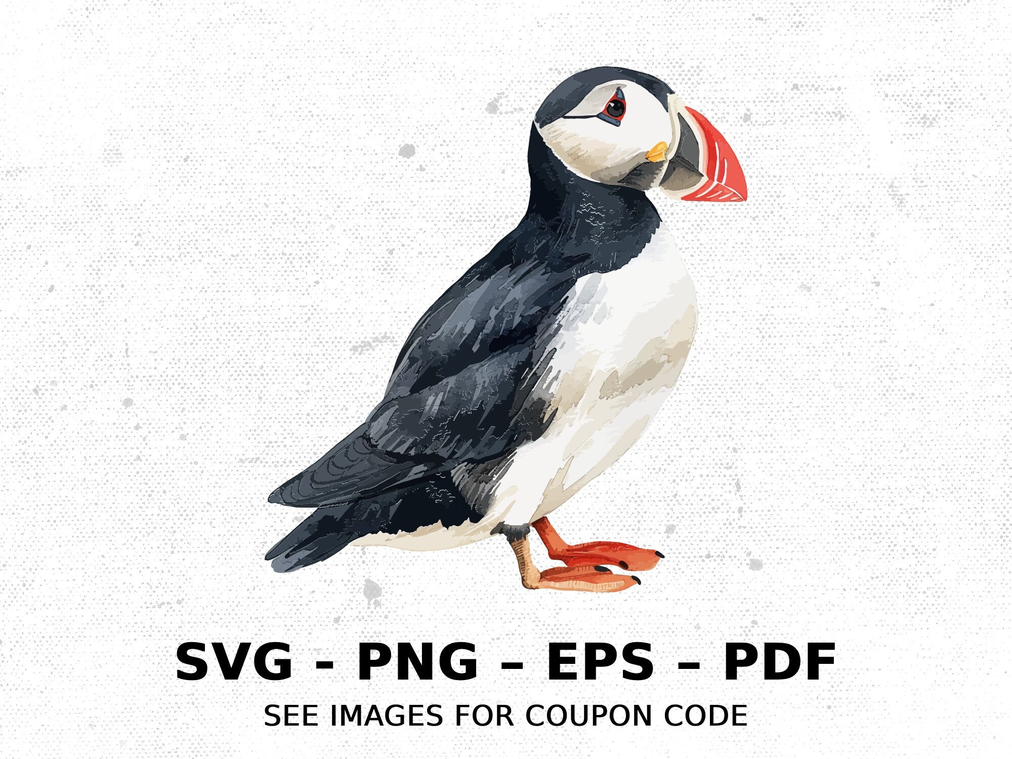 Bird Puffin Wildlife Ocean SVG PNG Printable Transparent Sublimation ...
