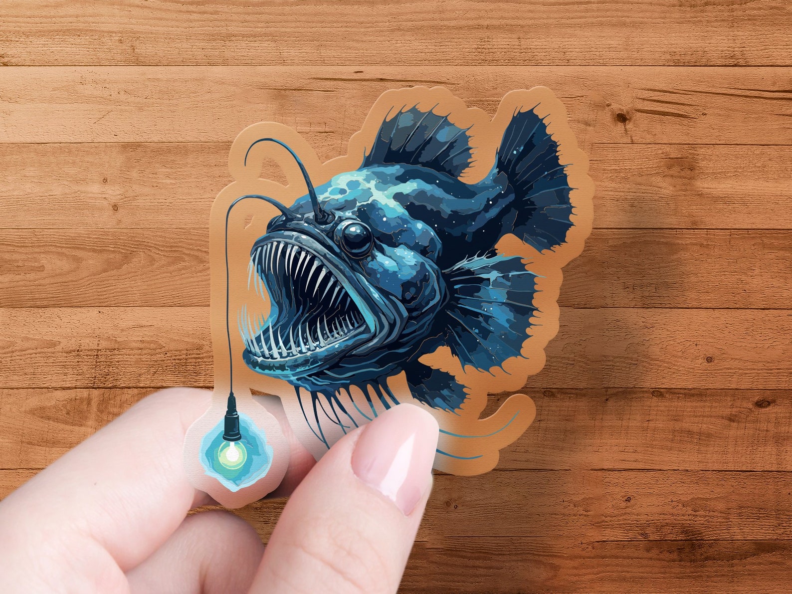Ocean Anglerfish Deep Sea Fish SVG PNG Clipart | Sublimation ...
