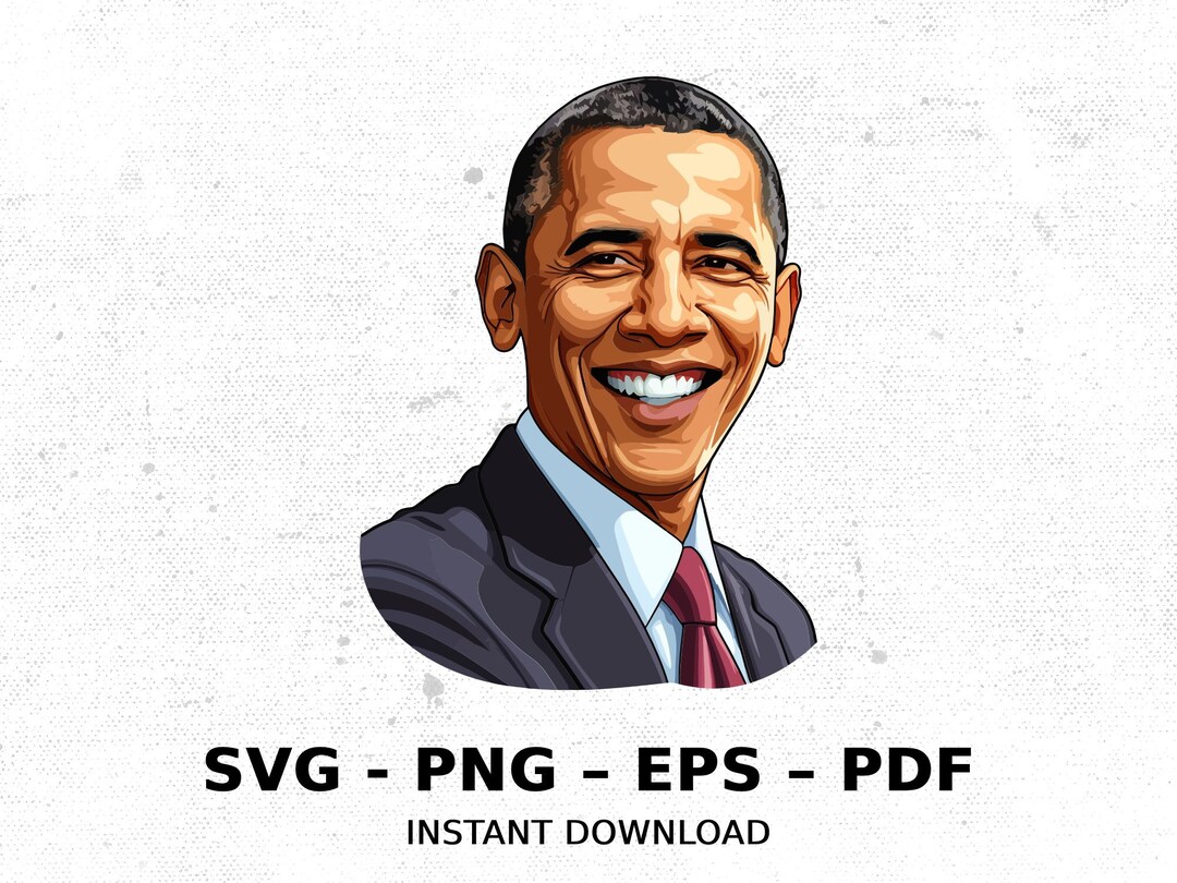 President Barack Obama SVG PNG Clipart | Sublimation Transparent ...