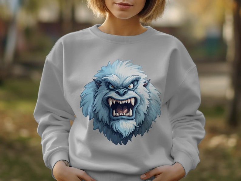 Cryptid Yeti Abominable Snowman SVG PNG Clipart Sublimation Transparent ...