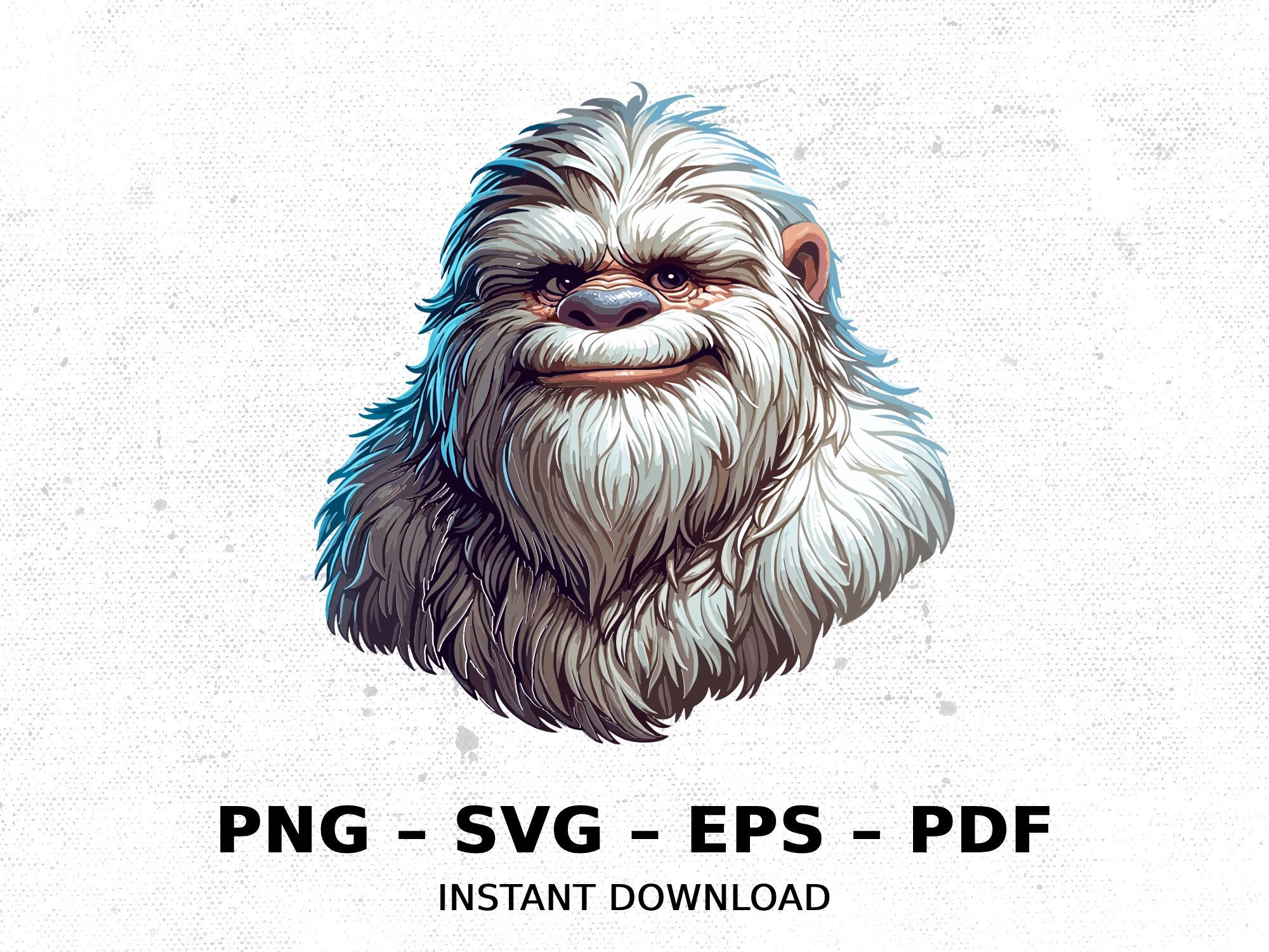 Cryptid Yeti Abominable Snowman SVG PNG Clipart Sublimation Transparent ...