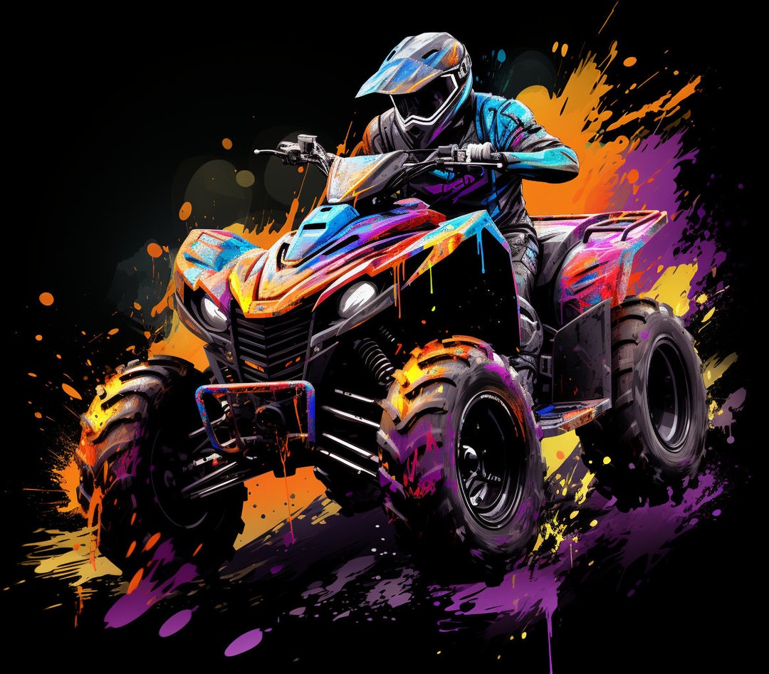 ATV 4 Wheeler off Road Motocross Racing PNG SVG Tumbler Printable ...