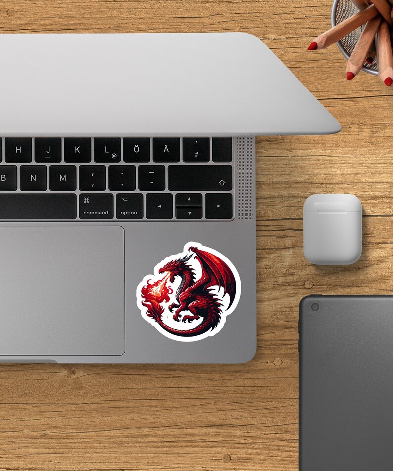Cryptid Dragon Red Fire Breathing Mythical SVG PNG Clipart Sublimation ...