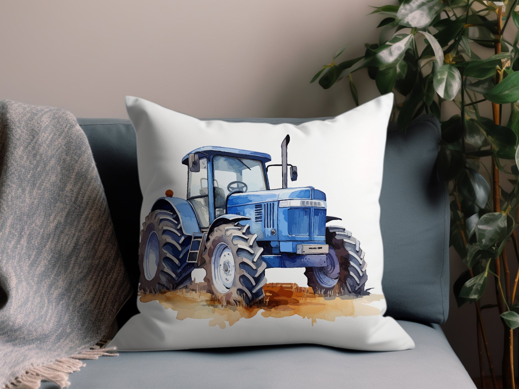 Tractor Farm Blue Classic SVG PNG Clipart Sublimation Transparent ...