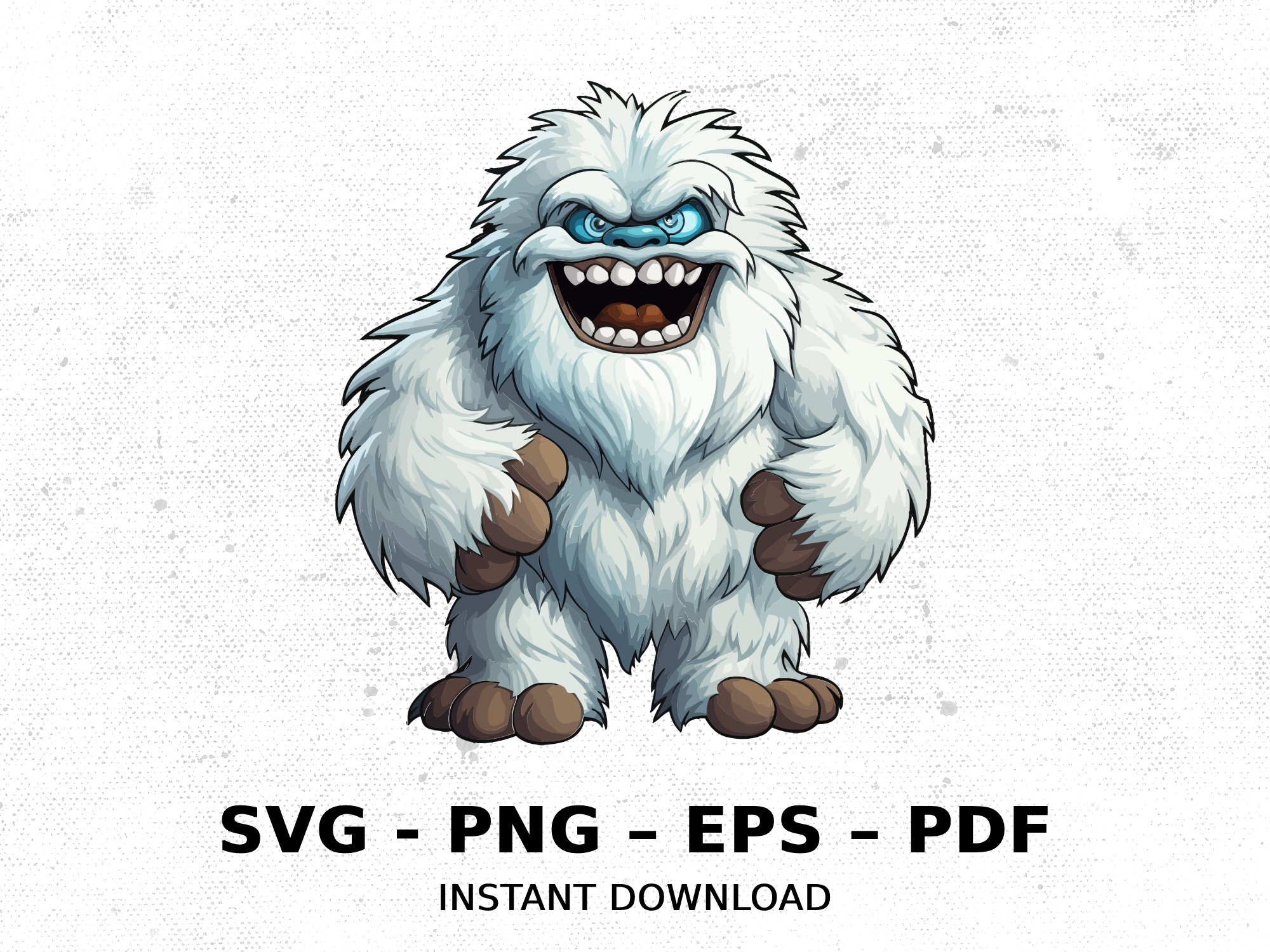 Cryptid Yeti Abominable Snowman SVG PNG Clipart Sublimation Transparent ...
