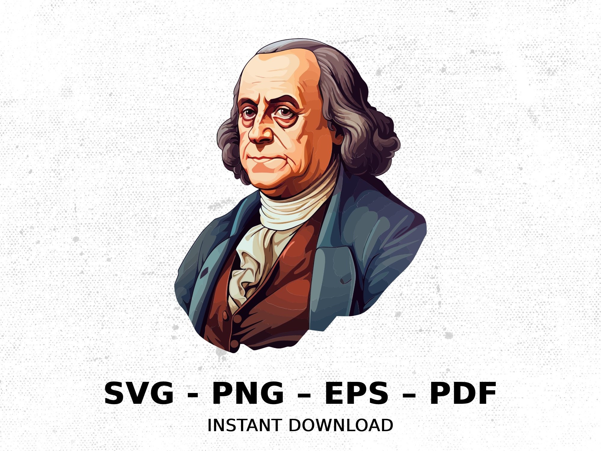 Benjamin Franklin Inventor Scientist SVG PNG Clipart Sublimation ...