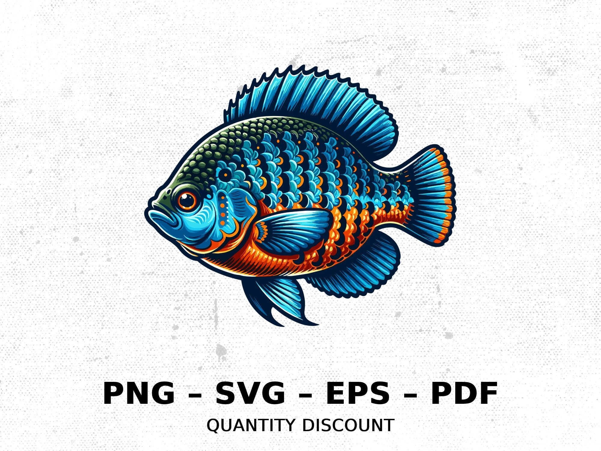 Fish Bluegill Sunfish Fishing Wildlife SVG PNG Clipart Sublimation ...