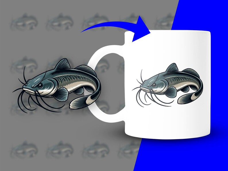 Fish Catfish Bullhead Channel Blue Wildlife SVG PNG Clipart Sublimation ...