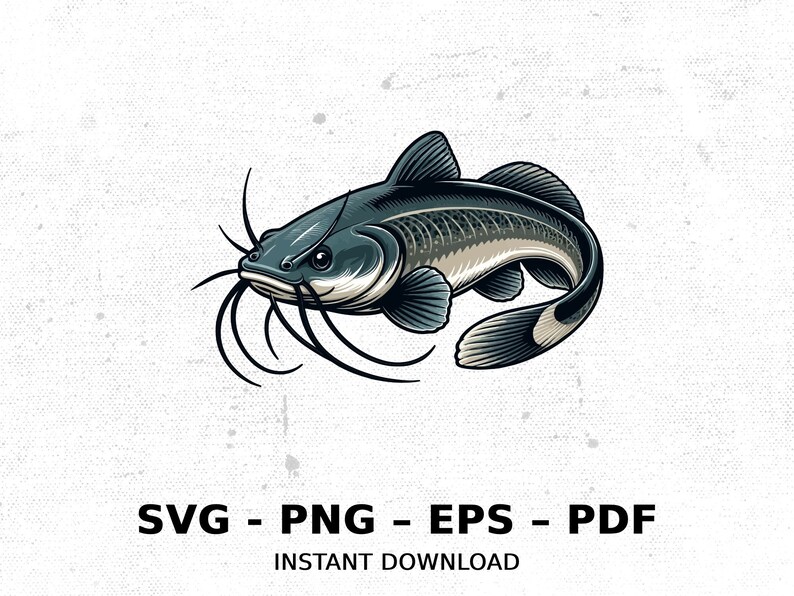 Catfish Watercolor Clipart | Fish (svg, Png, Eps, Pdf) (digital ...