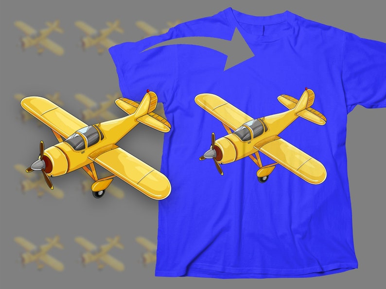 Plane Airplane Yellow Prop SVG PNG Clipart Sublimation Transparent ...