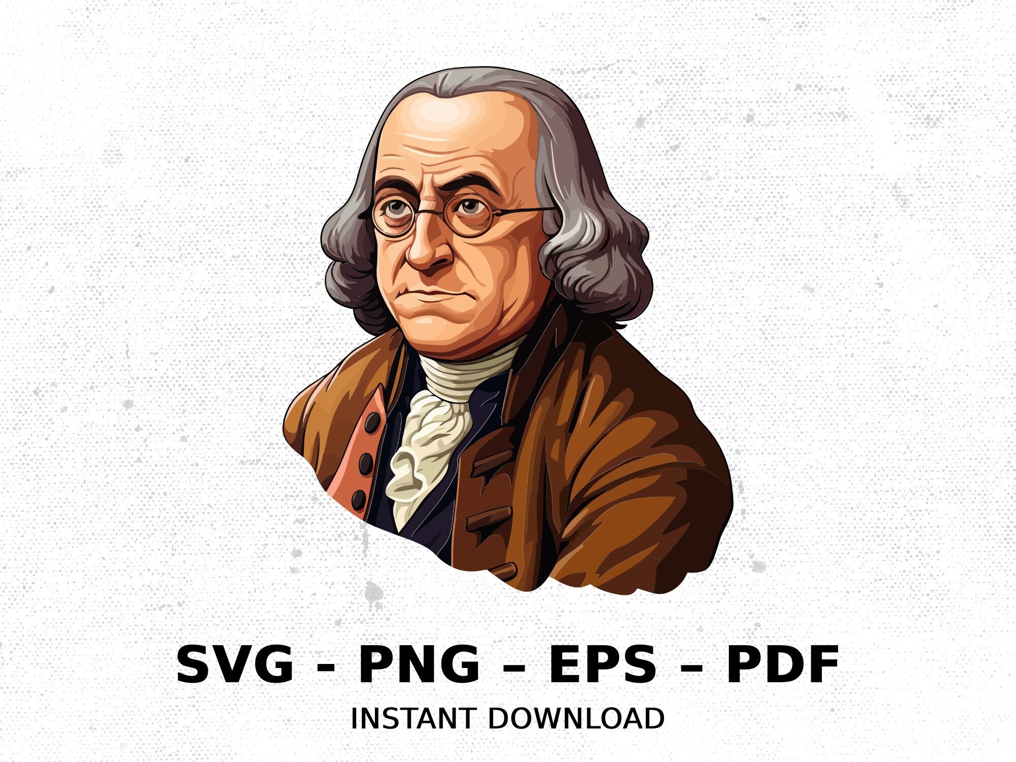 Benjamin Franklin Inventor Scientist SVG PNG Clipart Sublimation ...