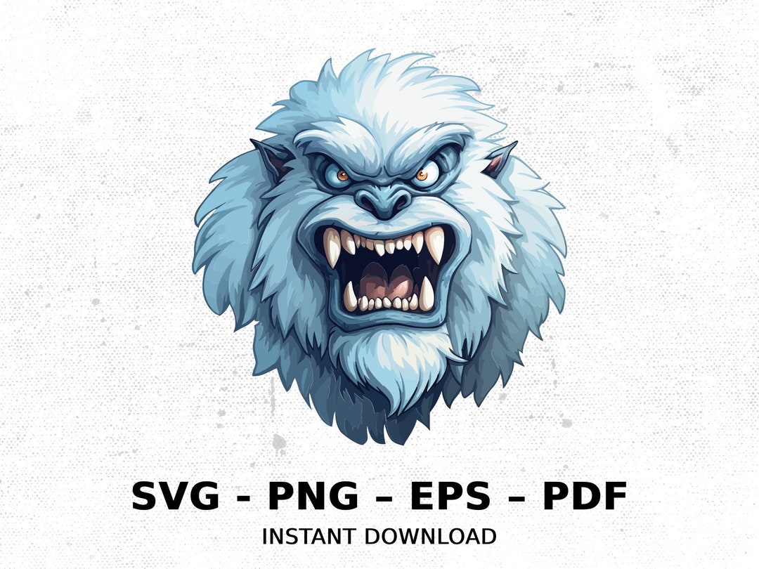 Cryptid Yeti Abominable Snowman SVG PNG Clipart Sublimation Transparent ...