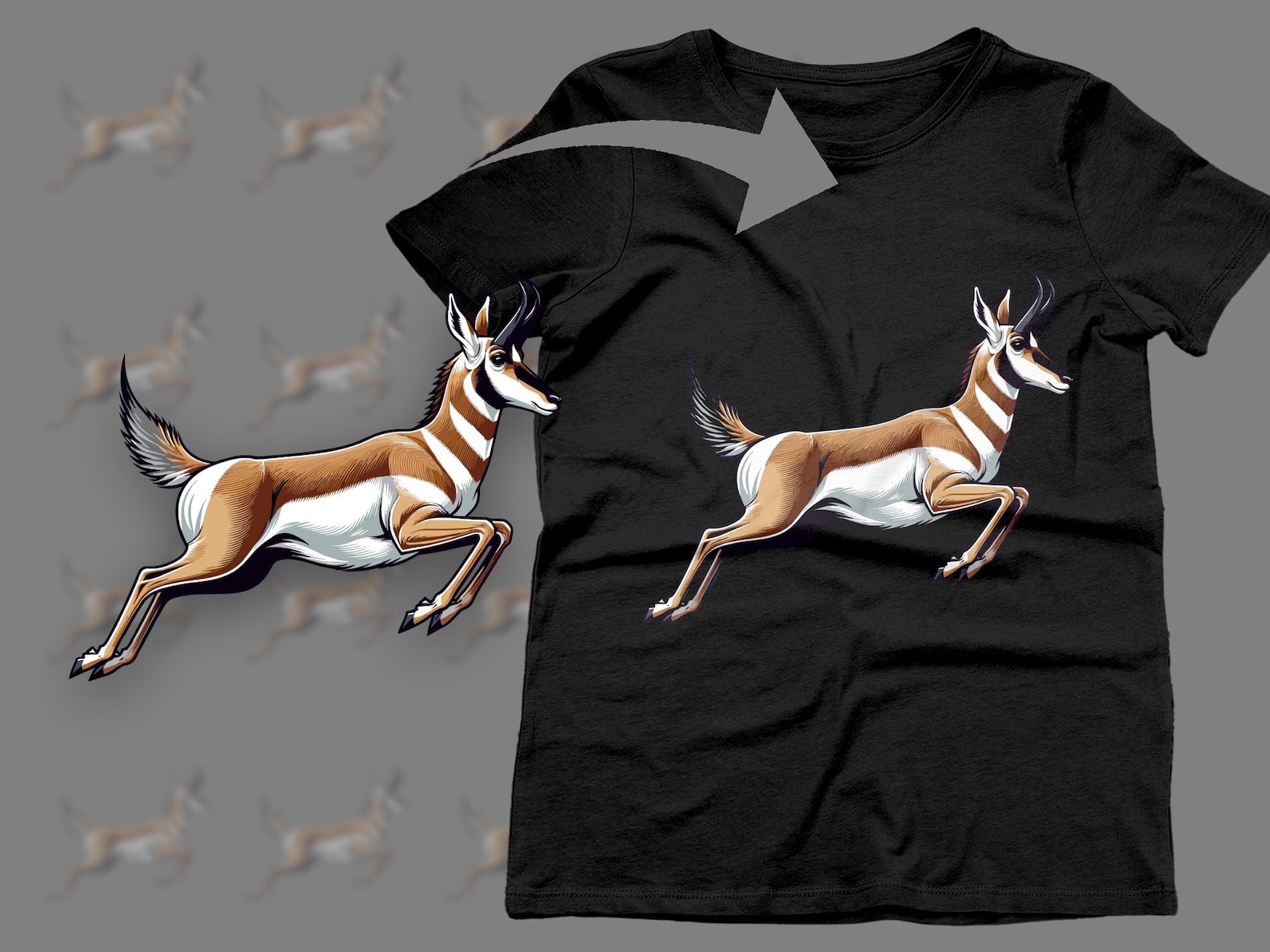 Antelope Western Pronghorn Wildlife SVG PNG Clipart | Sublimation ...
