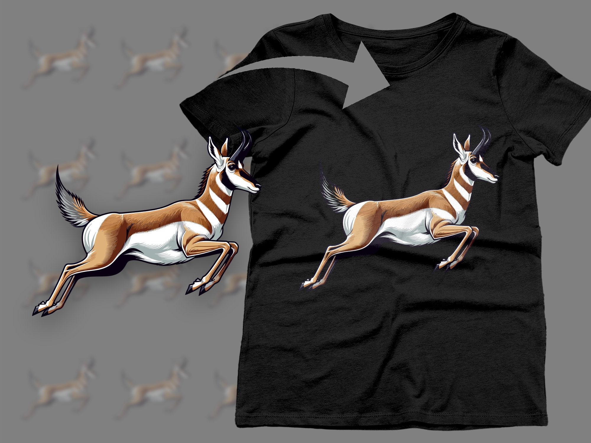 Antelope Western Pronghorn Wildlife SVG PNG Clipart Sublimation ...