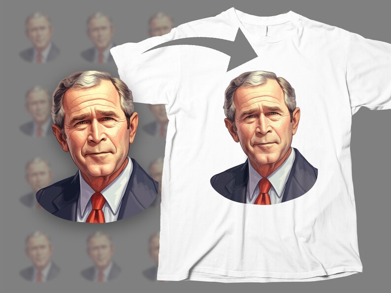President George W Bush SVG PNG Clipart Sublimation Transparent ...