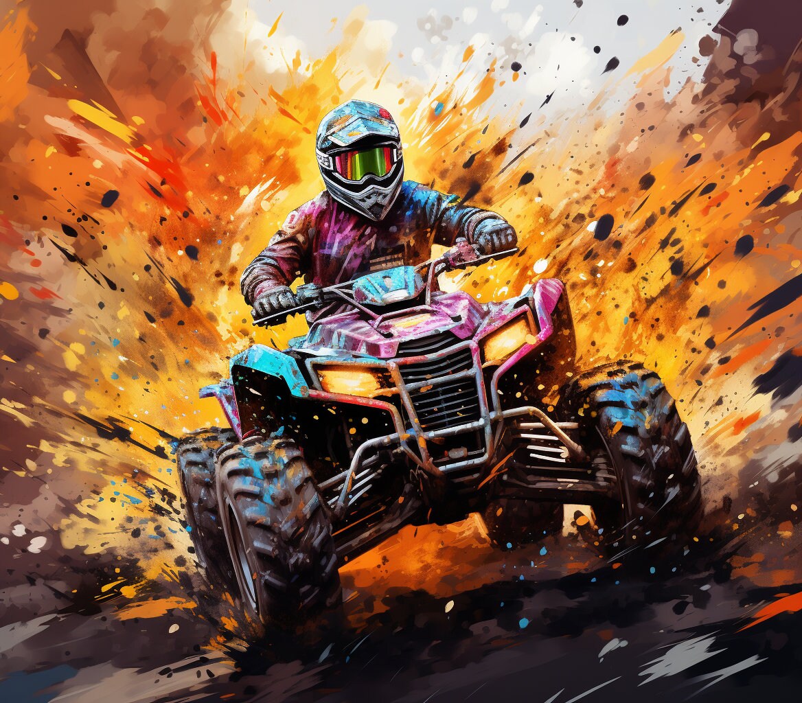 ATV 4 Wheeler off Road Motocross Racing PNG SVG Tumbler Printable ...