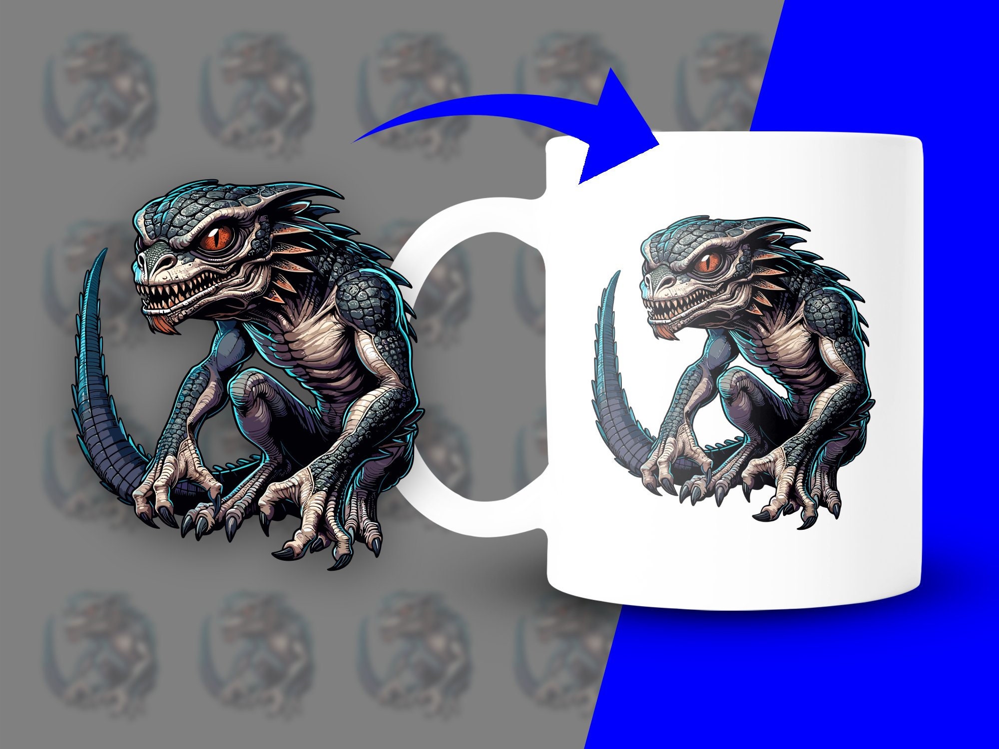 Cryptid Chupacabra SVG PNG Clipart Sublimation Transparent Watercolor ...