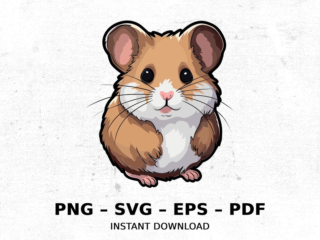 Hamster SVG PNG Clipart | Sublimation Transparent Watercolor Cartoon ...