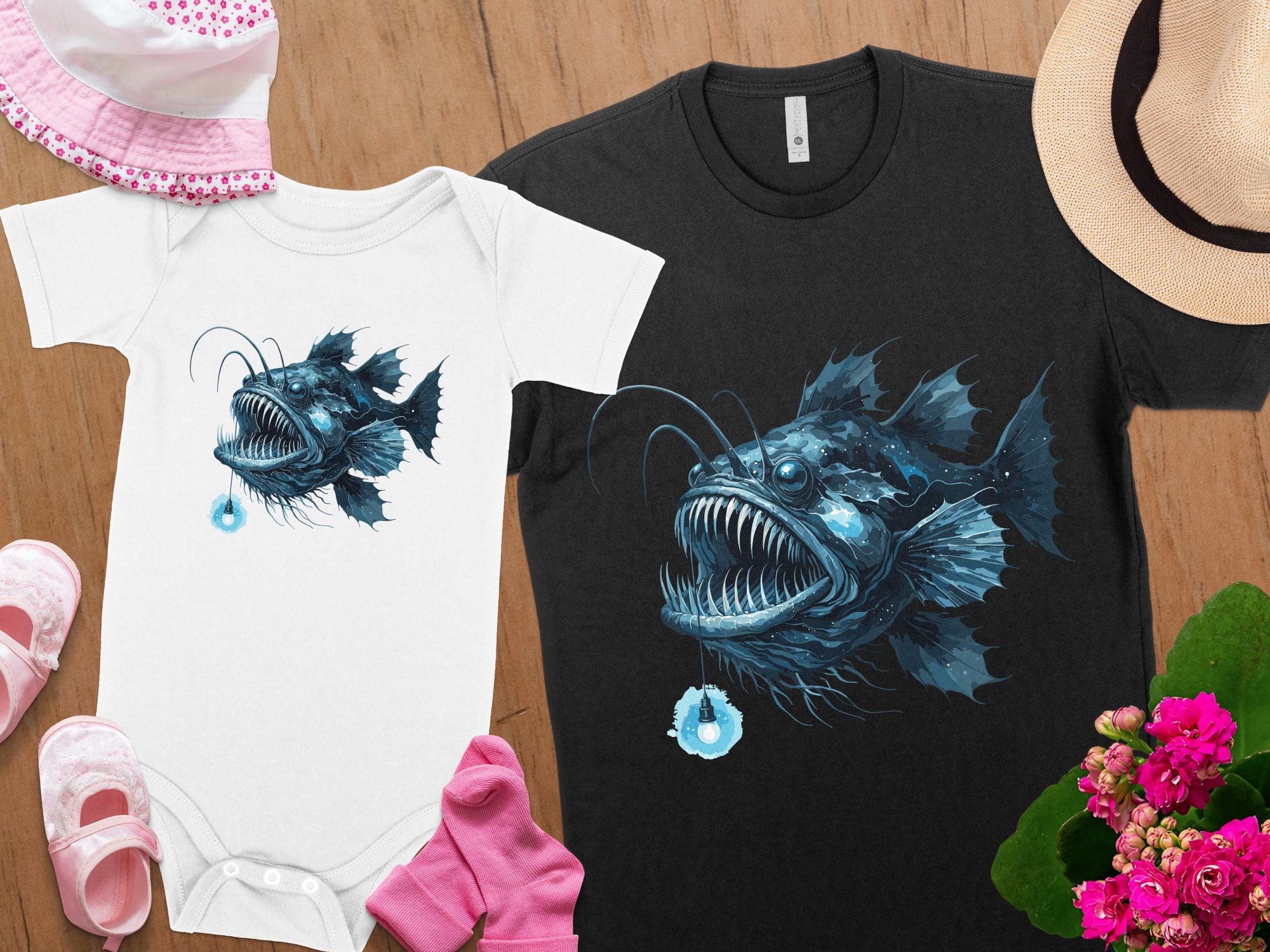 Ocean Anglerfish Deep Sea Fish SVG PNG Clipart Sublimation Transparent ...