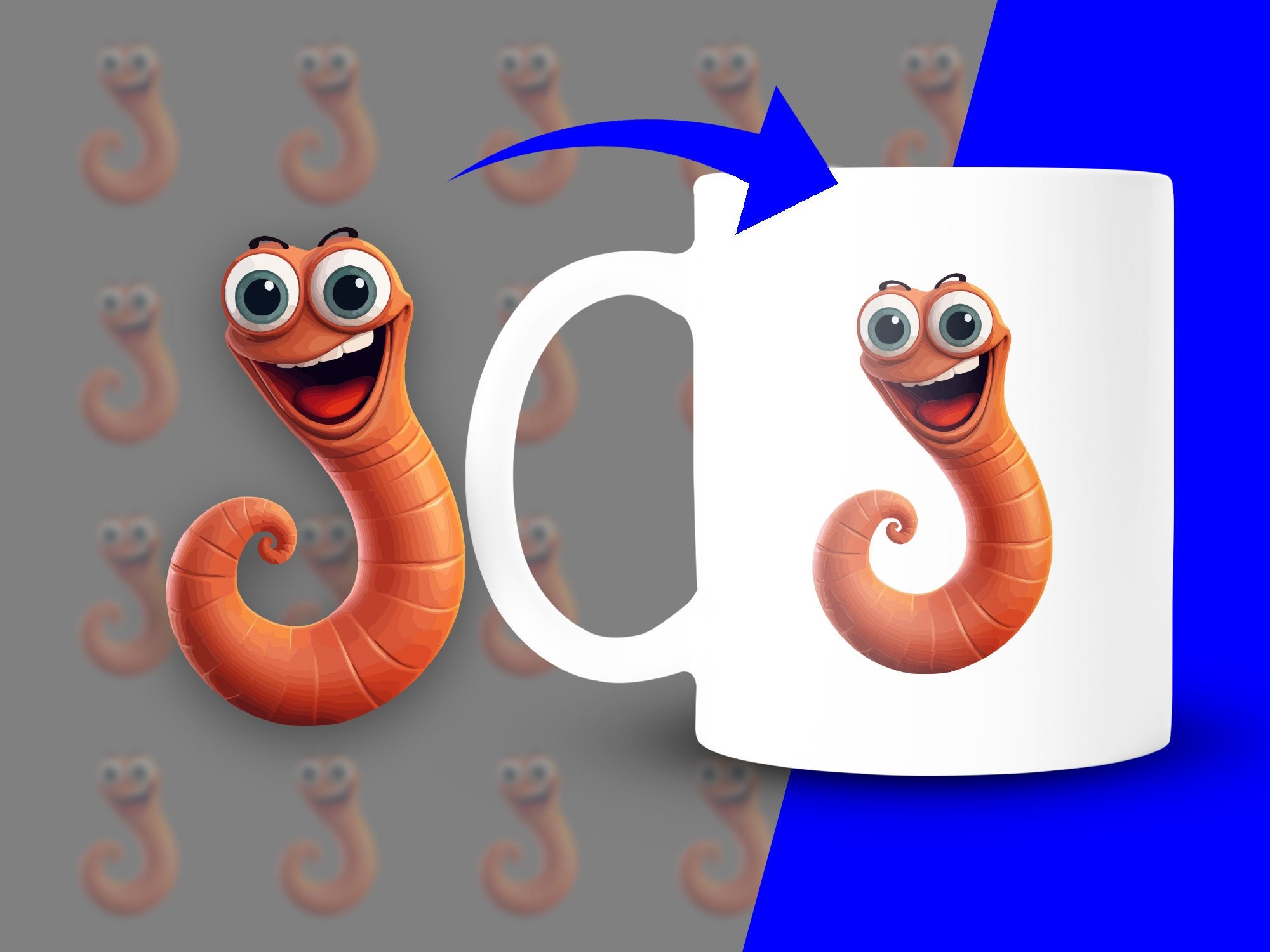 Worm Earthworm Nightcrawler Fishing SVG PNG Clipart Sublimation ...