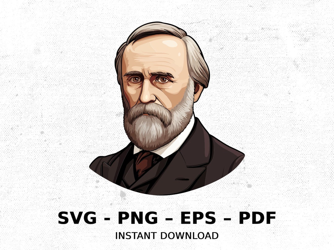 President Rutherford B Hayes SVG PNG Clipart Sublimation Transparent ...