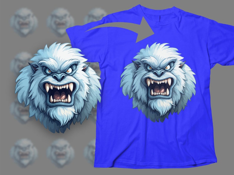 Cryptid Yeti Abominable Snowman SVG PNG Clipart Sublimation Transparent ...