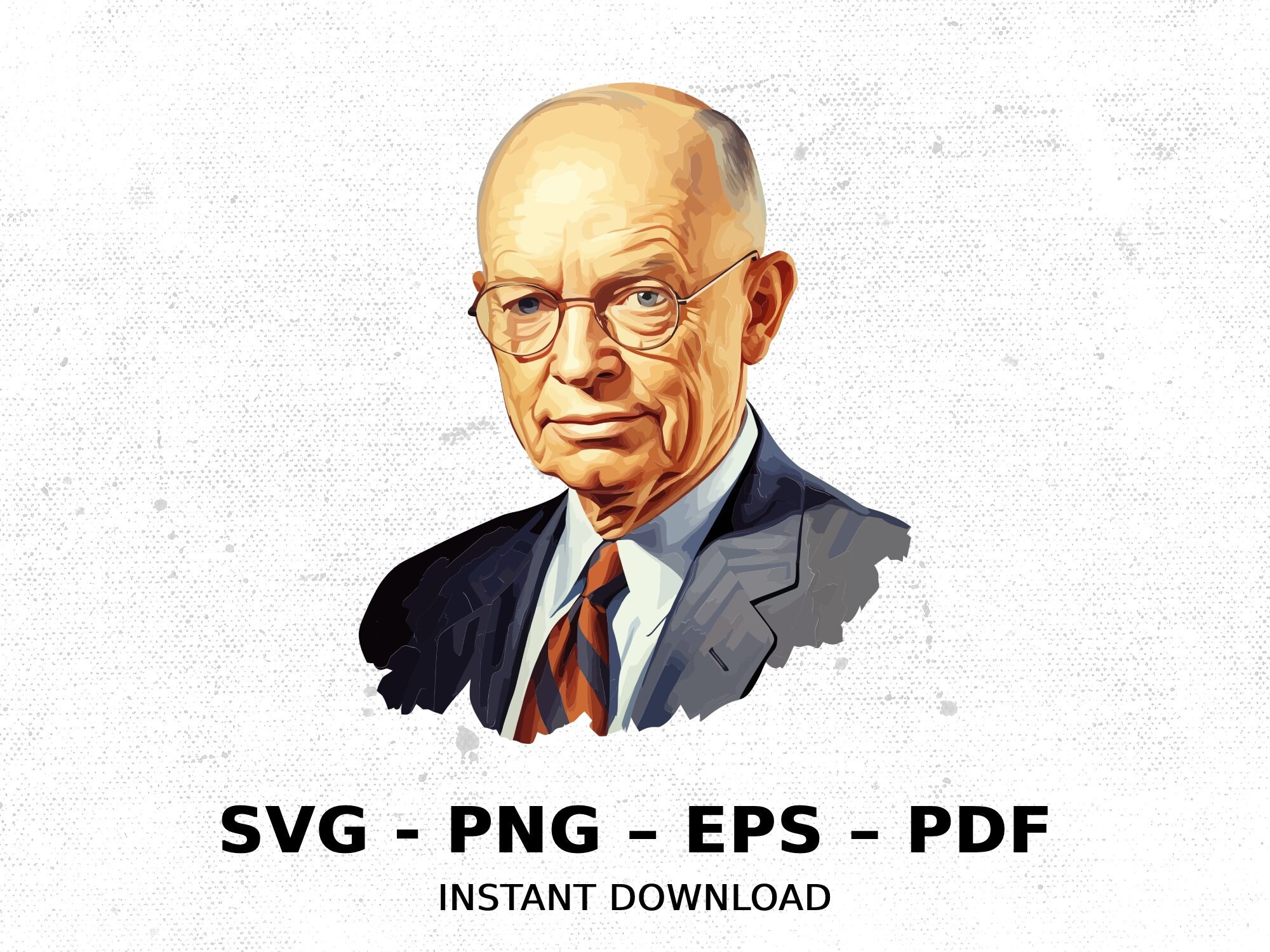 President Dwight D Eisenhower SVG PNG Clipart Sublimation Transparent ...