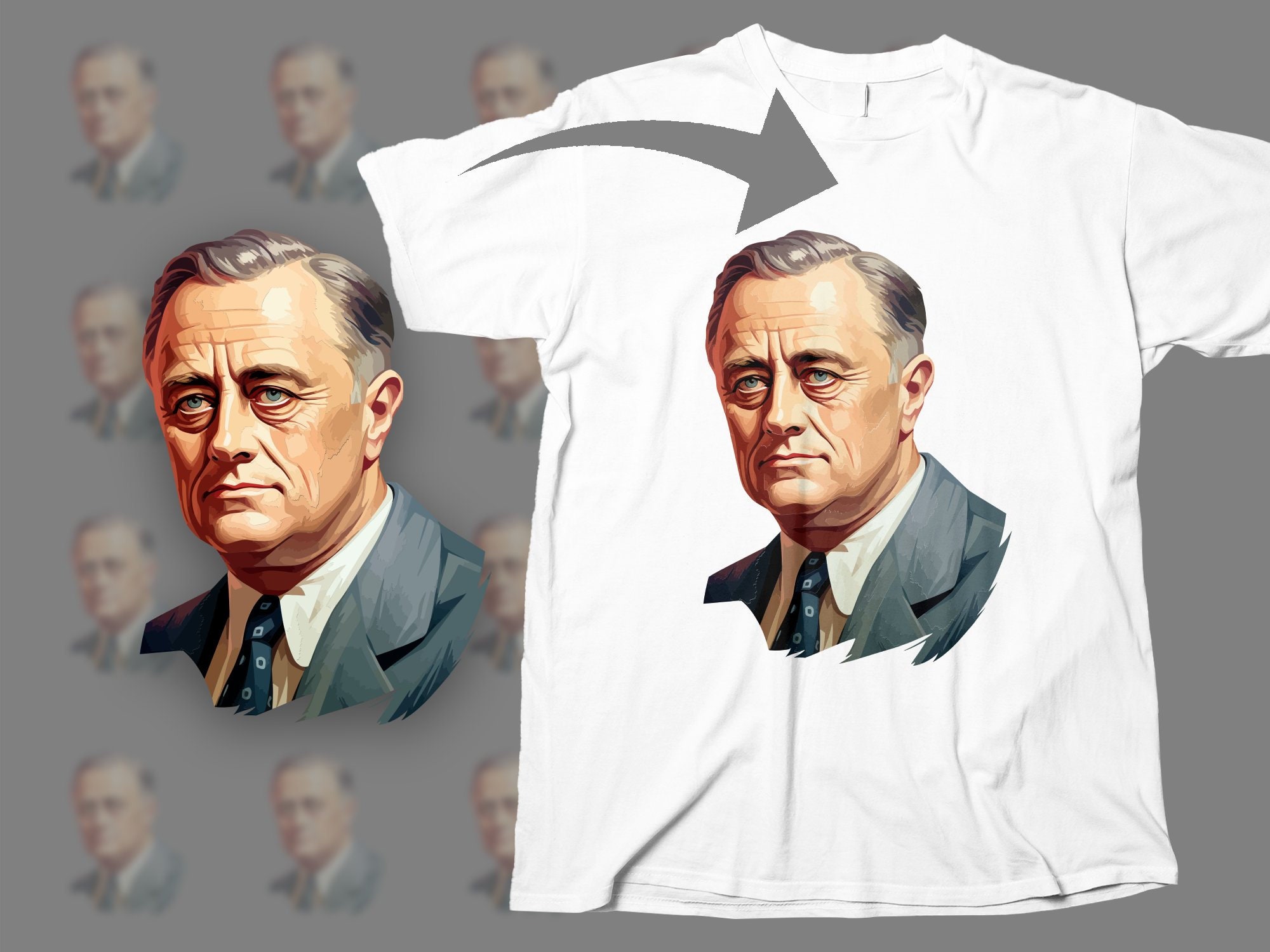 President Franklin D Roosevelt SVG PNG Clipart Sublimation Transparent ...