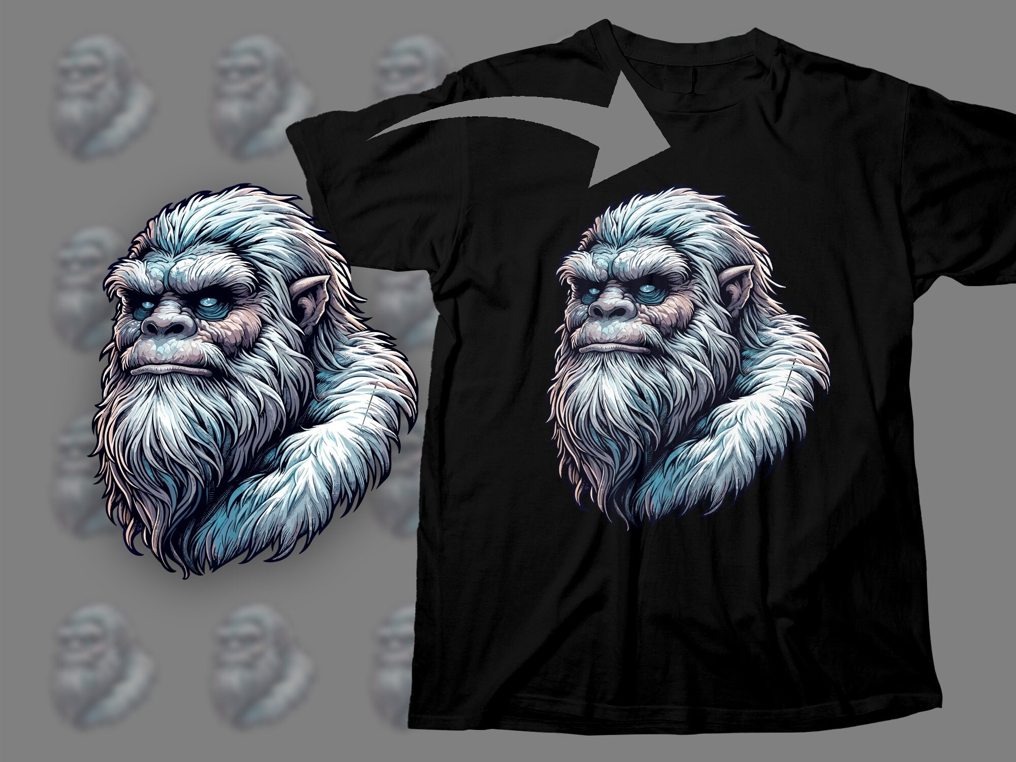 Yeti Cryptid SVG Clipart PNG Sublimation Instant Digital - Etsy Australia