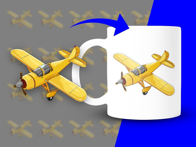 Plane Airplane Yellow Prop SVG PNG Clipart Sublimation Transparent ...