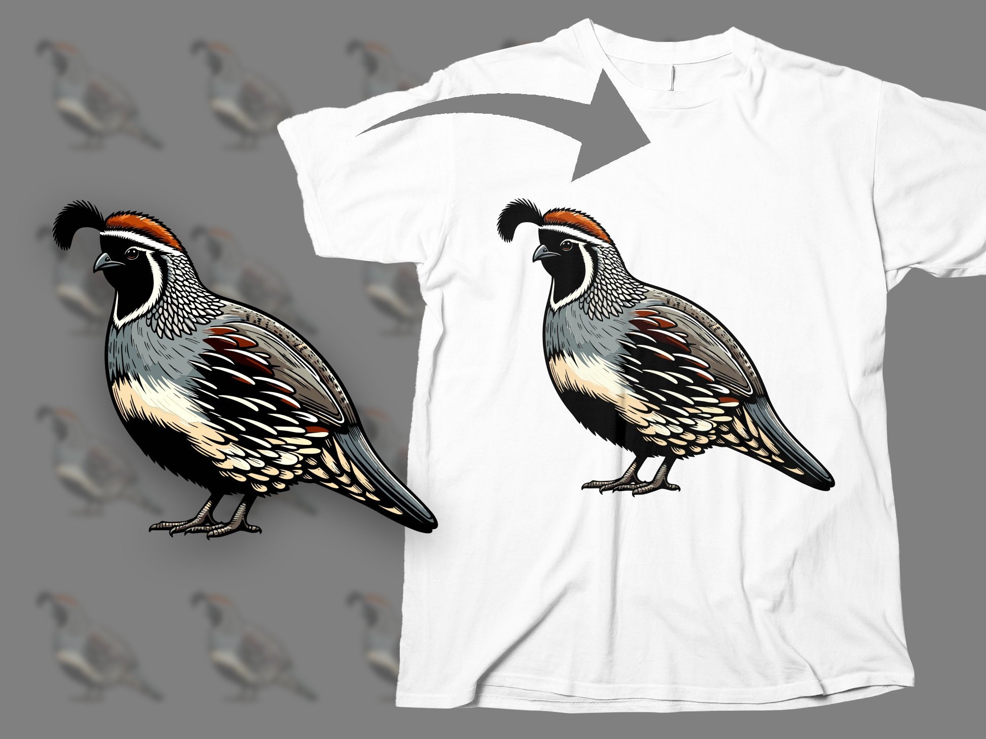 Bird Quail Gambels Wildlife SVG PNG Clipart | Sublimation Transparent ...