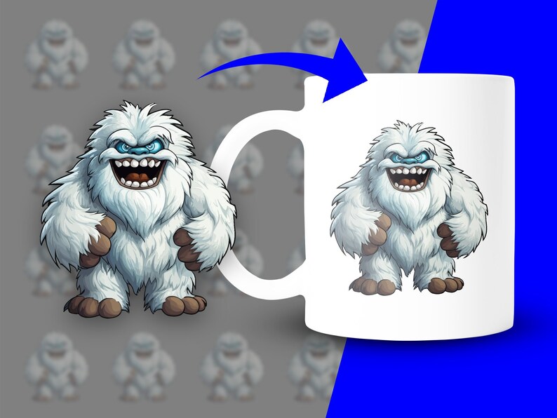 Cryptid Yeti Abominable Snowman SVG PNG Clipart Sublimation Transparent ...