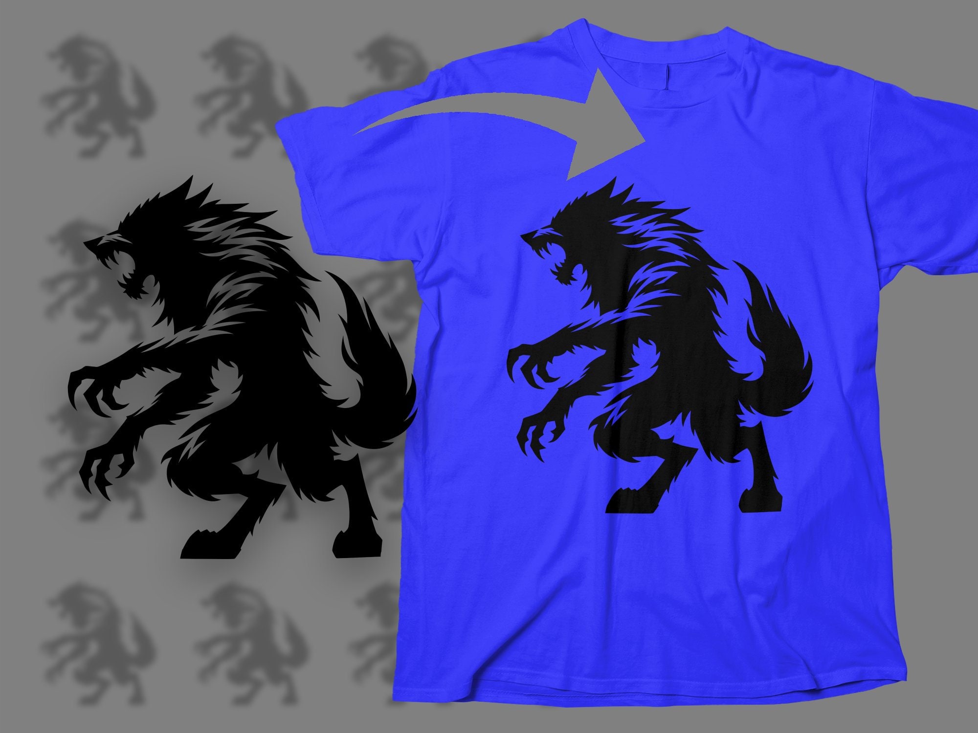 Cryptid Werewolf Lycanthrope SVG PNG Clipart Sublimation Transparent ...