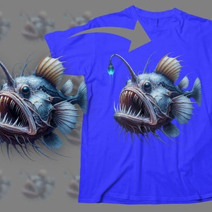 Ocean Anglerfish Deep Sea Fish SVG PNG Clipart | Sublimation ...