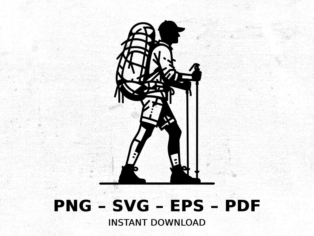 Hiker Backpacker Ultralight Trekker Extreme Outdoor Enthusiast SVG PNG ...