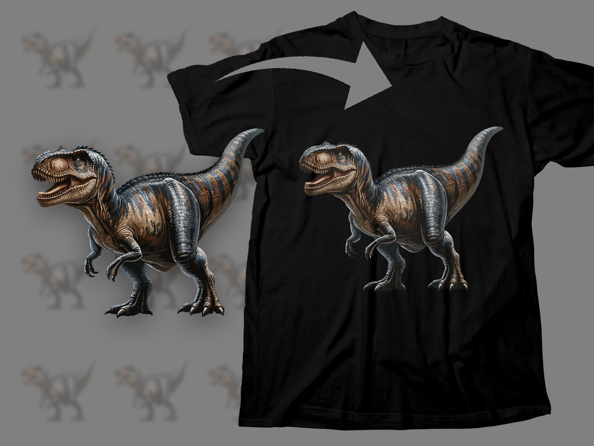 Dinosaur Allosaurus Dino SVG PNG Clipart Sublimation Transparent ...