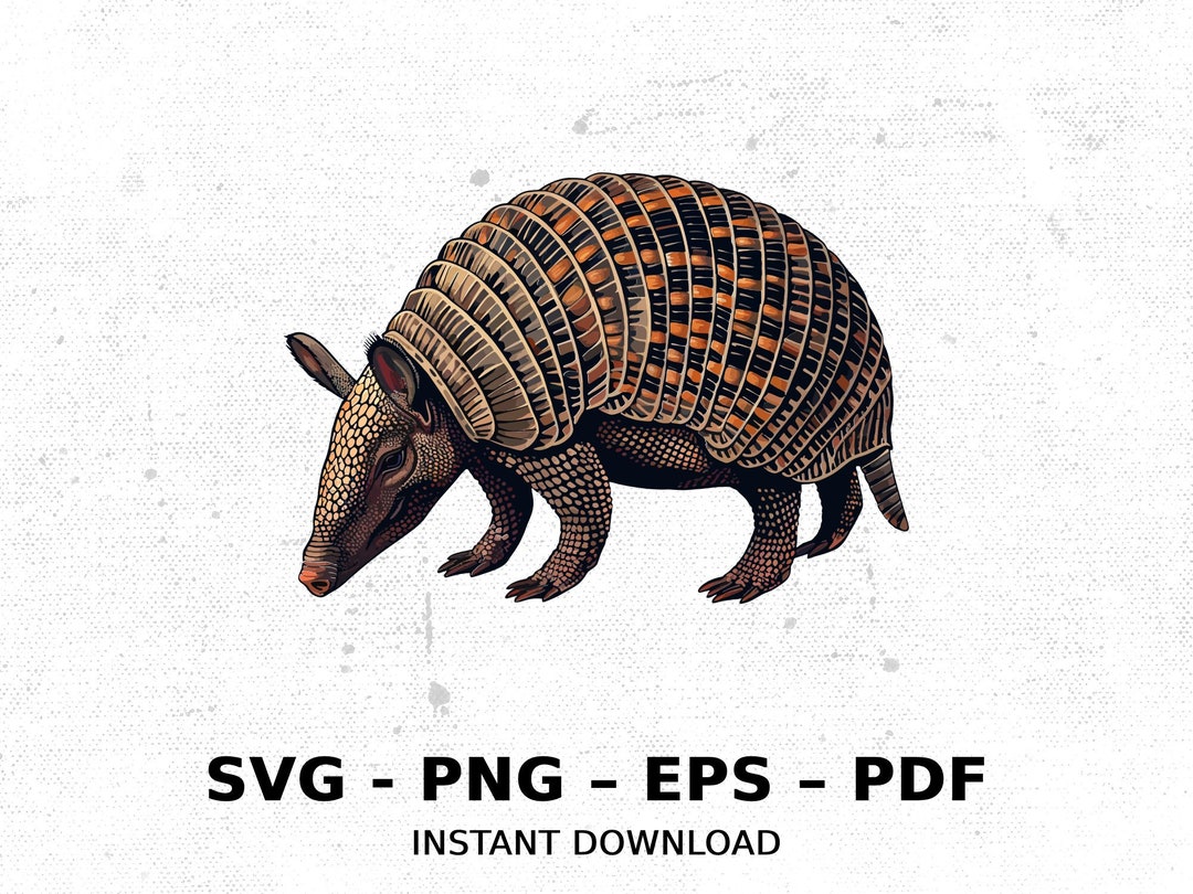 Armadillo Wildlife SVG PNG Clipart | Sublimation Transparent Watercolor Cartoon Instant Download ...