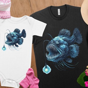 Ocean Anglerfish Deep Sea Fish SVG PNG Clipart | Sublimation ...