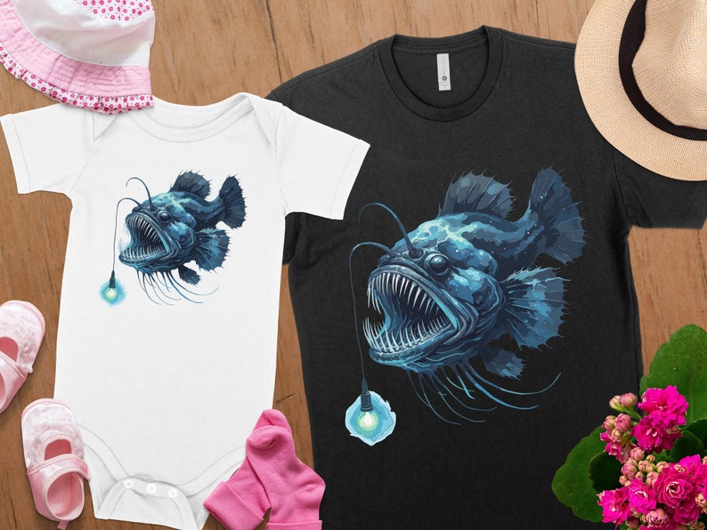 Anglerfish Clipart | Ocean Fish Watercolor (svg, Png, Eps, Pdf ...