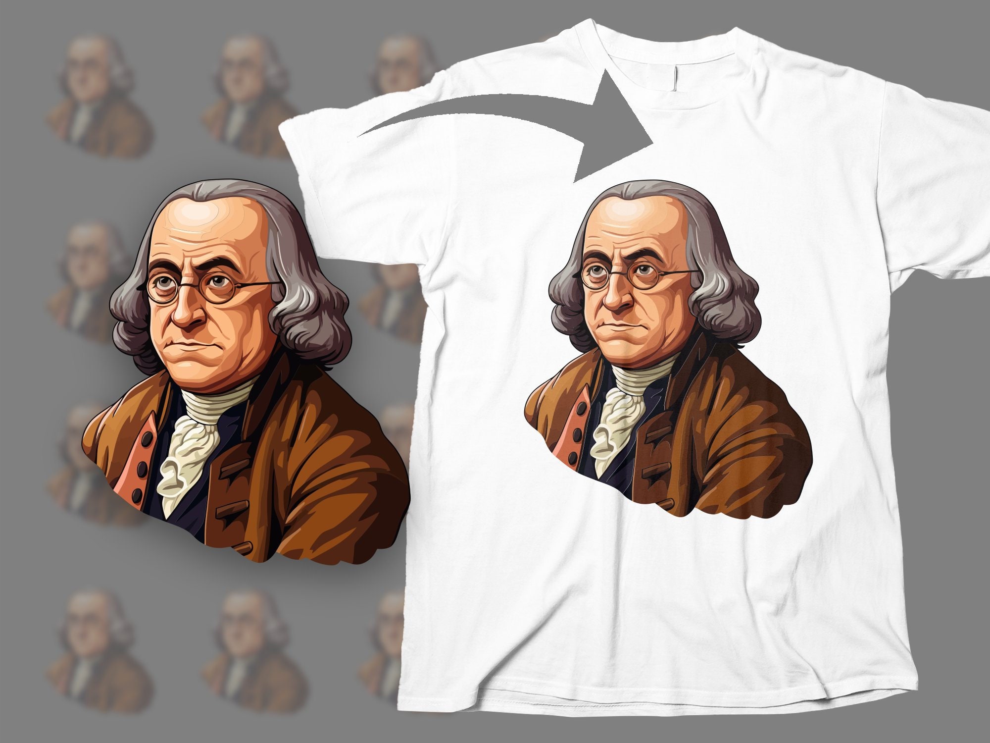 Benjamin Franklin Inventor Scientist SVG PNG Clipart Sublimation ...