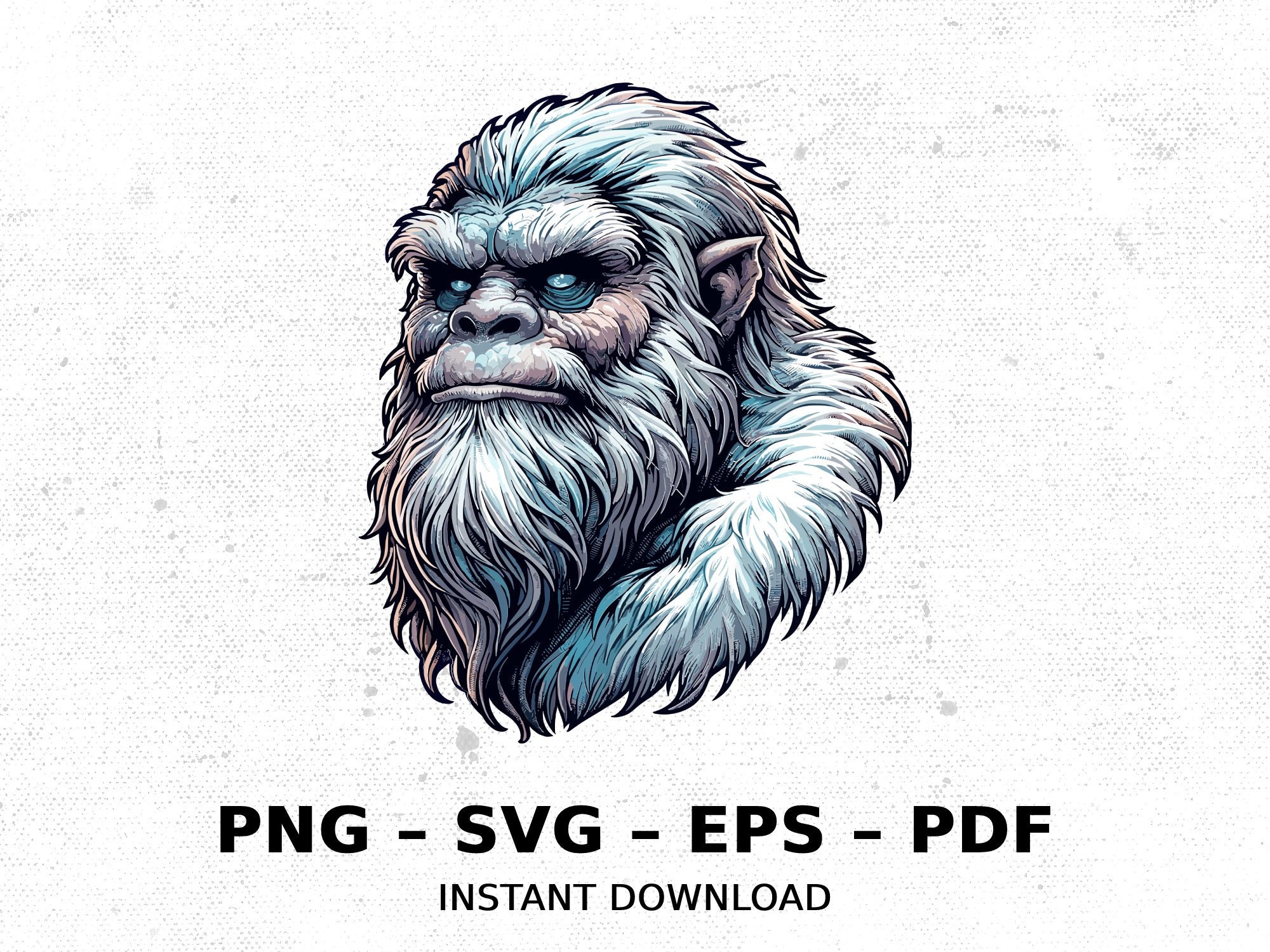 Yeti Cryptid SVG Clipart PNG Sublimation Instant Digital - Etsy Australia