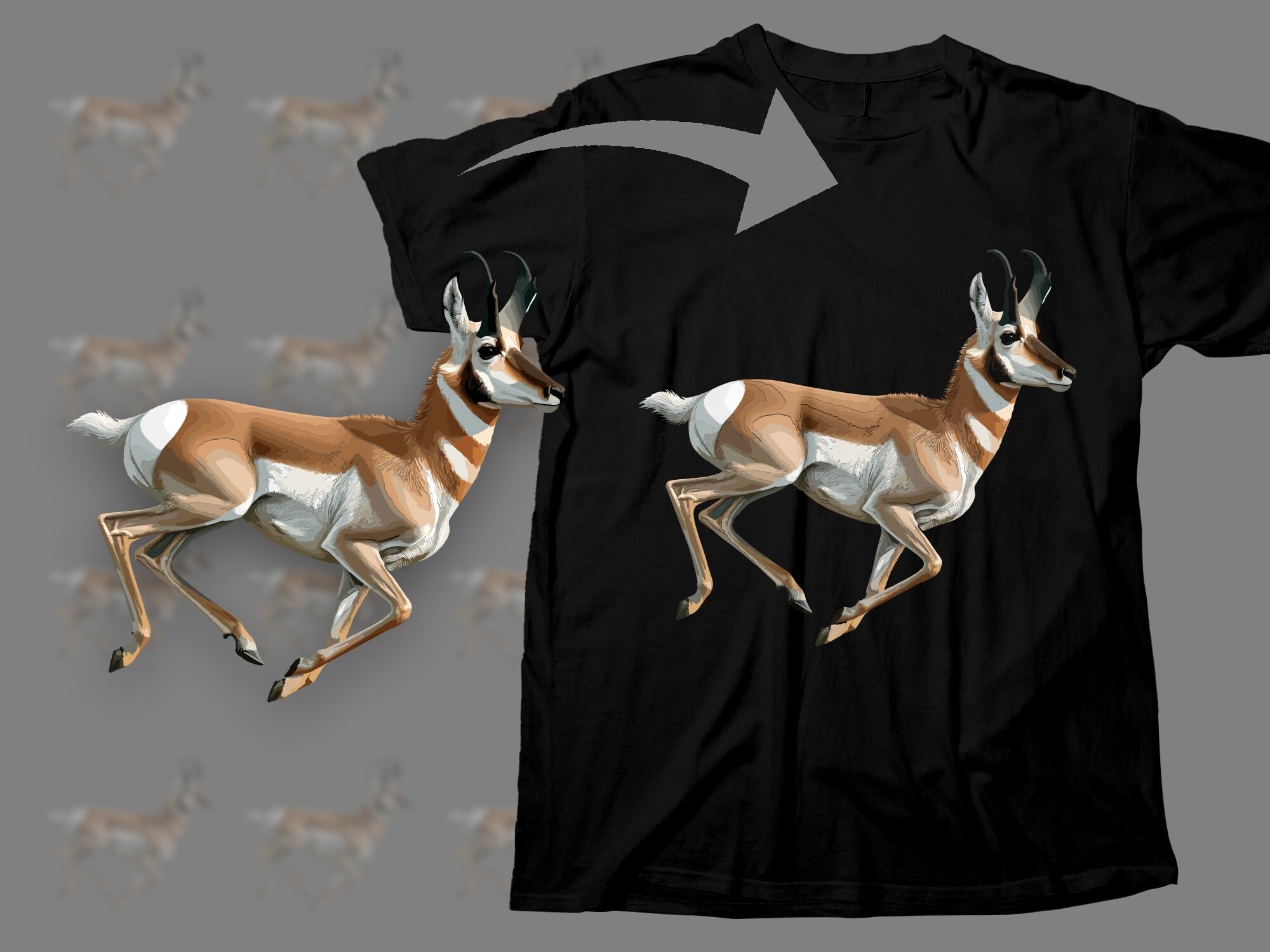 Antelope Western Pronghorn Wildlife SVG PNG Clipart Sublimation ...