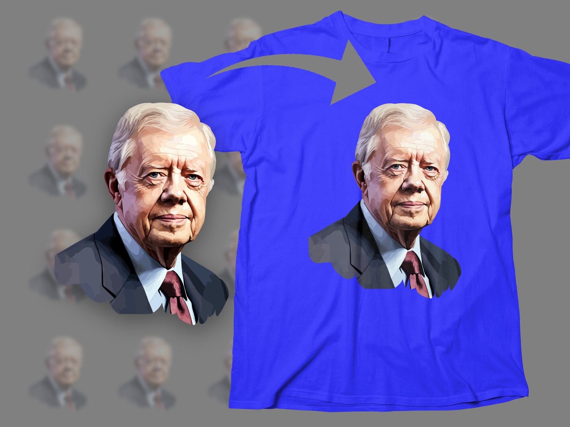 Jimmy Carter Watercolor Portrait Clipart | Svg Png Eps Pdf (instant ...