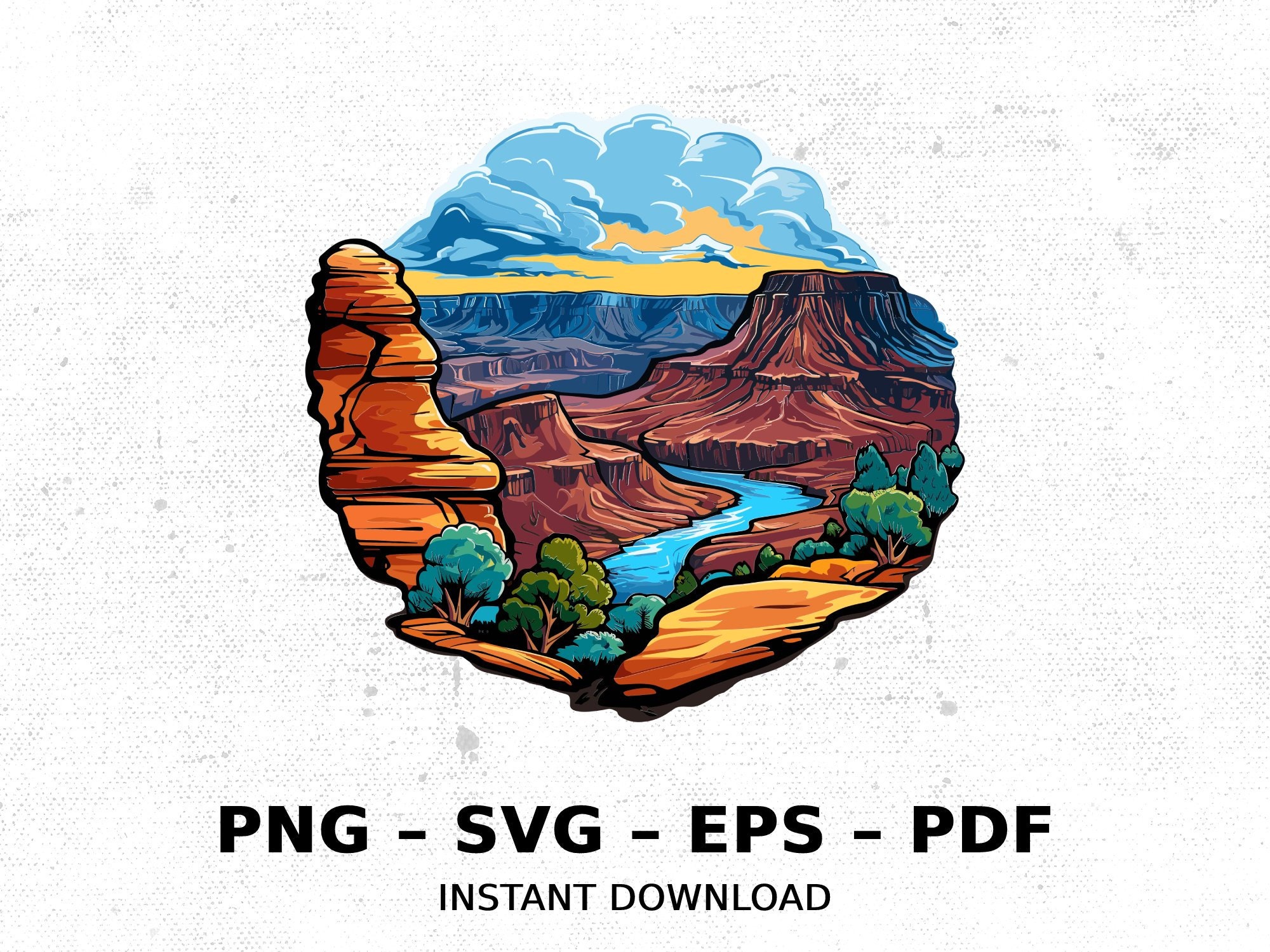 National Park Grand Canyon SVG PNG Clipart Sublimation Transparent ...