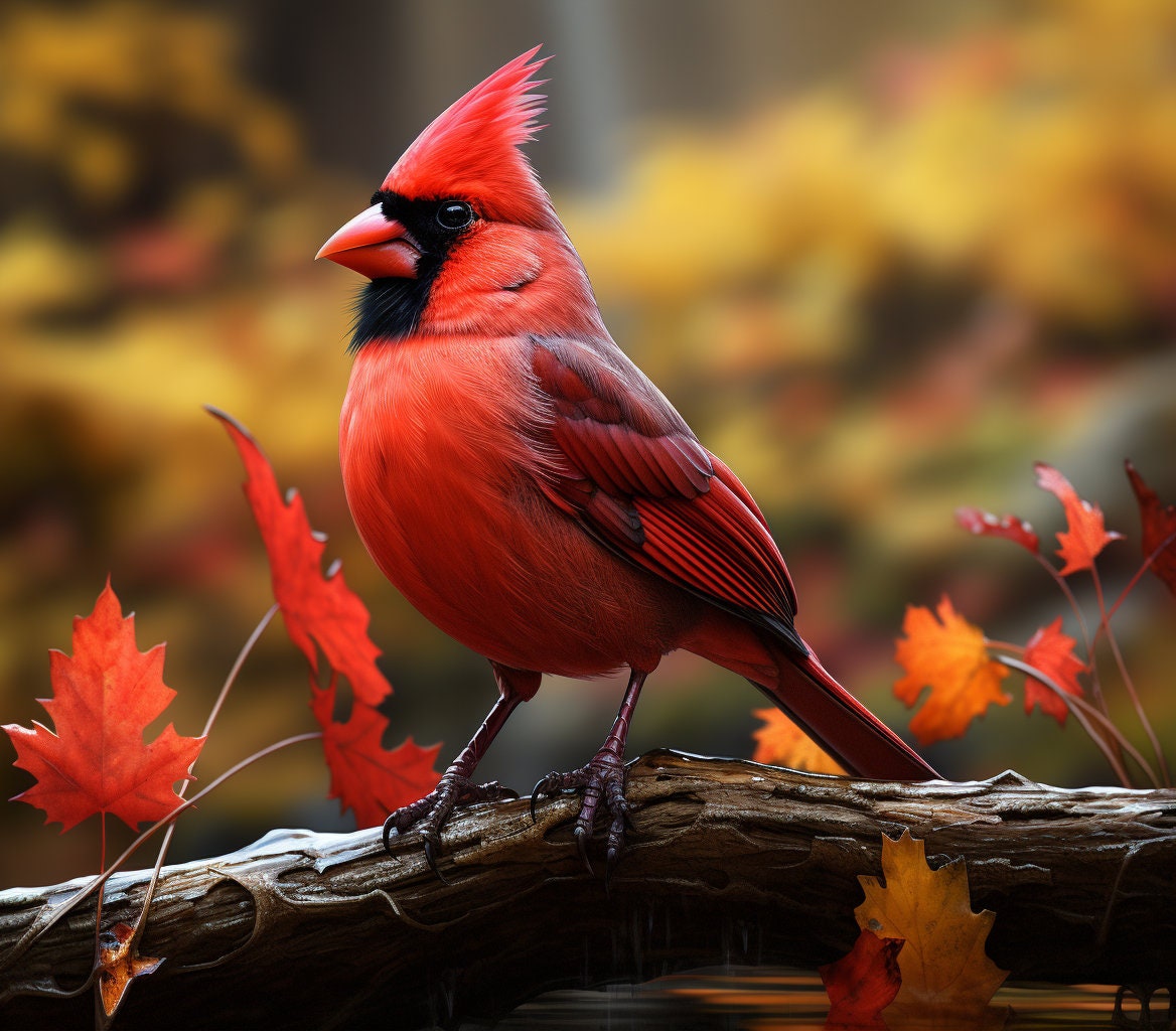 Red Cardinal Fall Forest PNG SVG Tumbler Printable Sublimation Digital ...