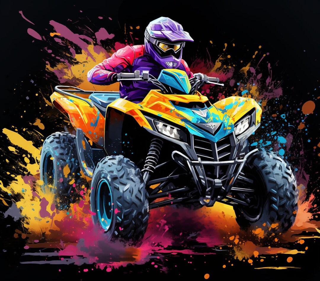ATV 4 Wheeler off Road Motocross Racing PNG SVG Tumbler Printable ...