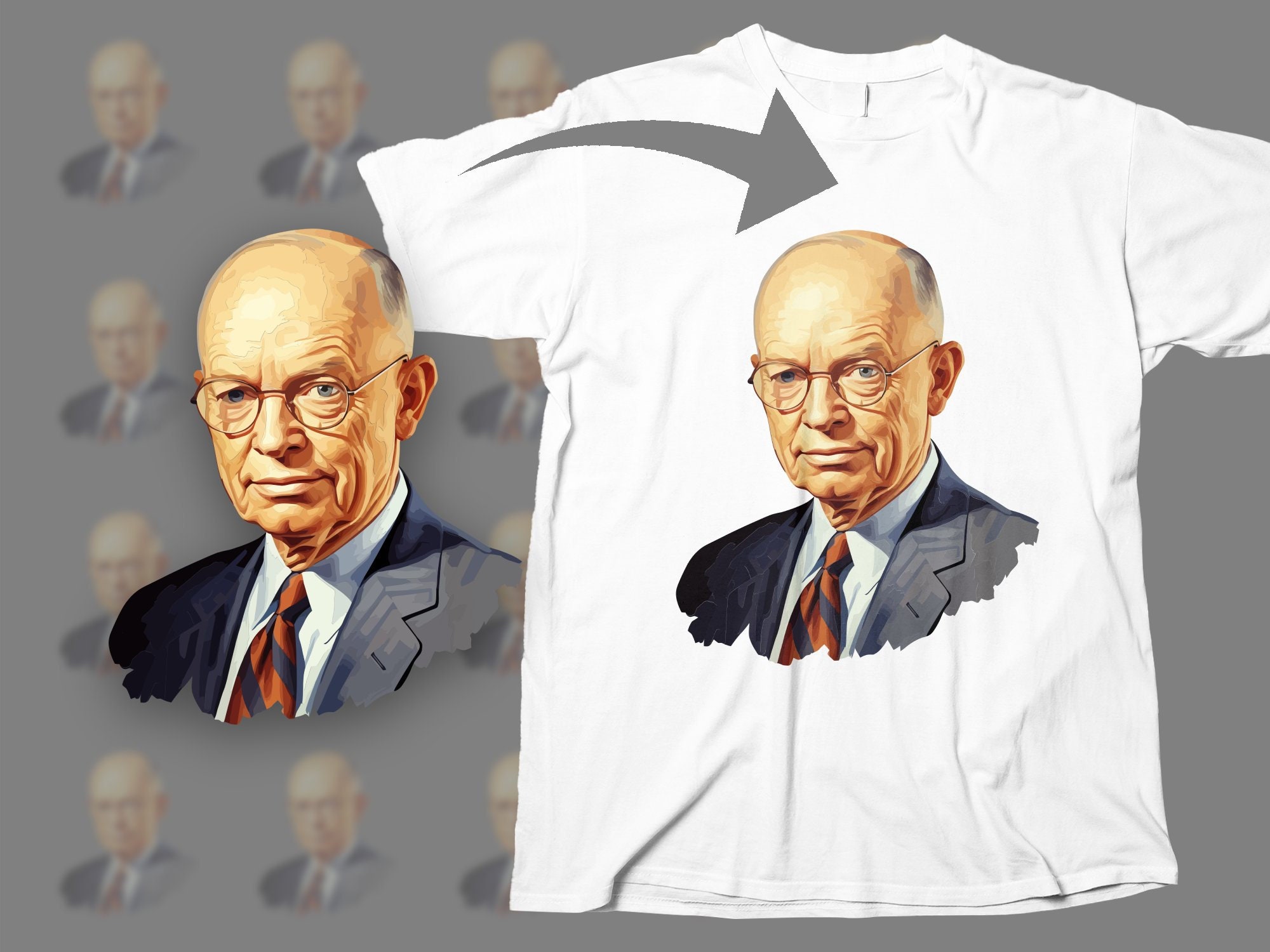 President Dwight D Eisenhower SVG PNG Clipart Sublimation Transparent ...