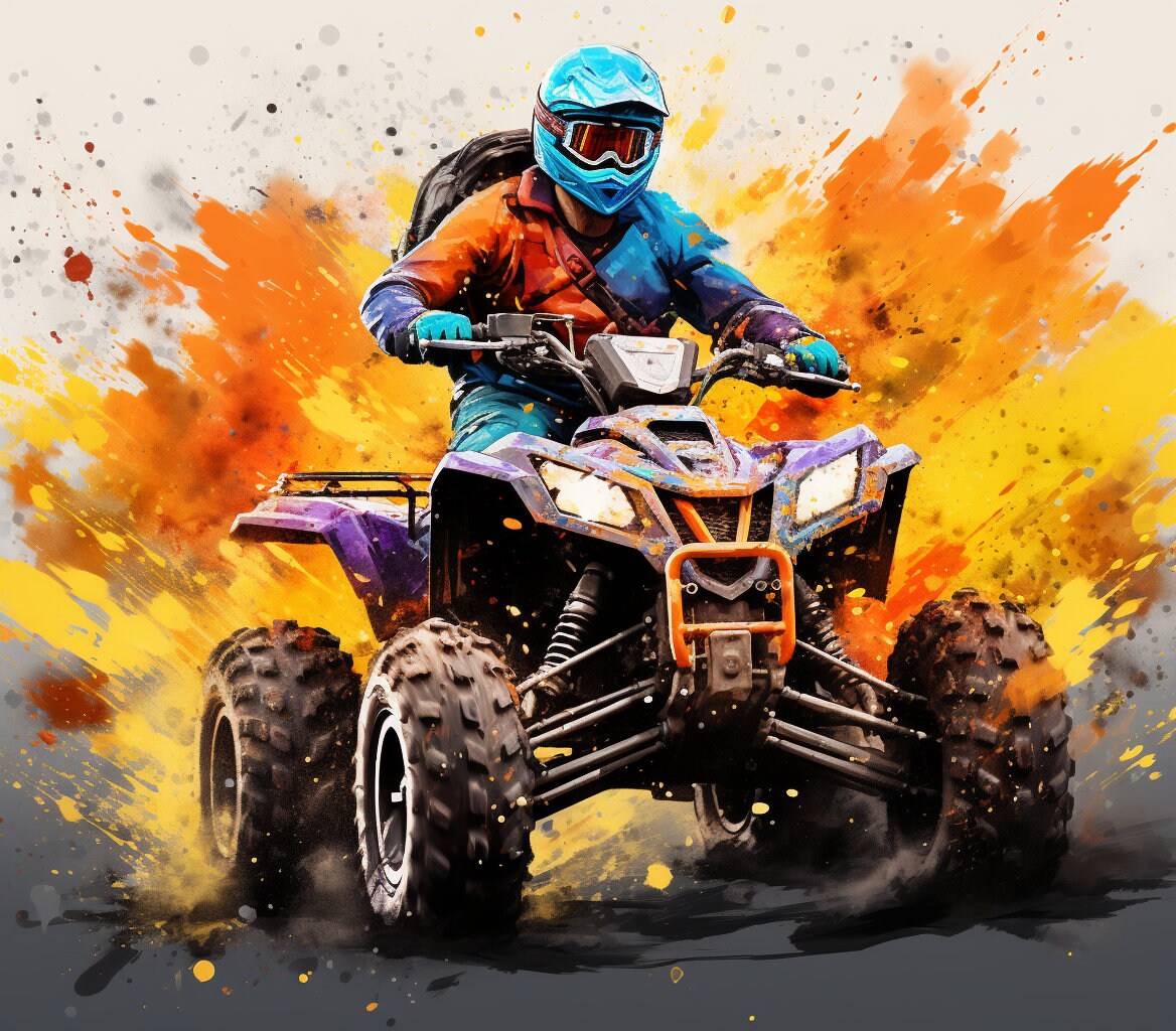ATV 4 Wheeler off Road Motocross Racing PNG SVG Tumbler Printable ...